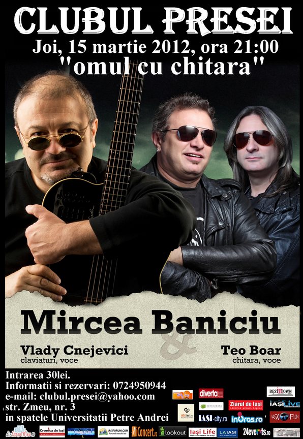 Mircea Baniciu vine cu trupa la Iasi | AltIasi Mircea Baniciu vine cu trupa la Iasi | AltIasi